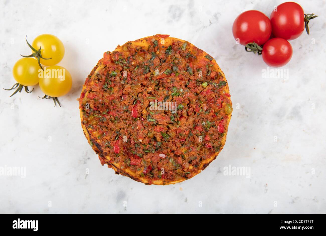 Turkish mini pizza Lahmacun,mini lahmacun. Turkish name; findik ...