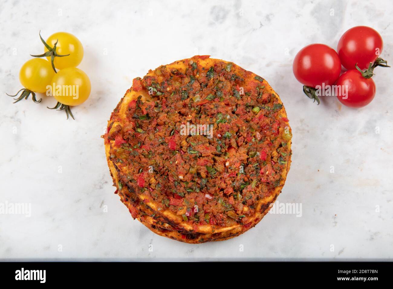 Turkish mini pizza Lahmacun,mini lahmacun. Turkish name; findik ...