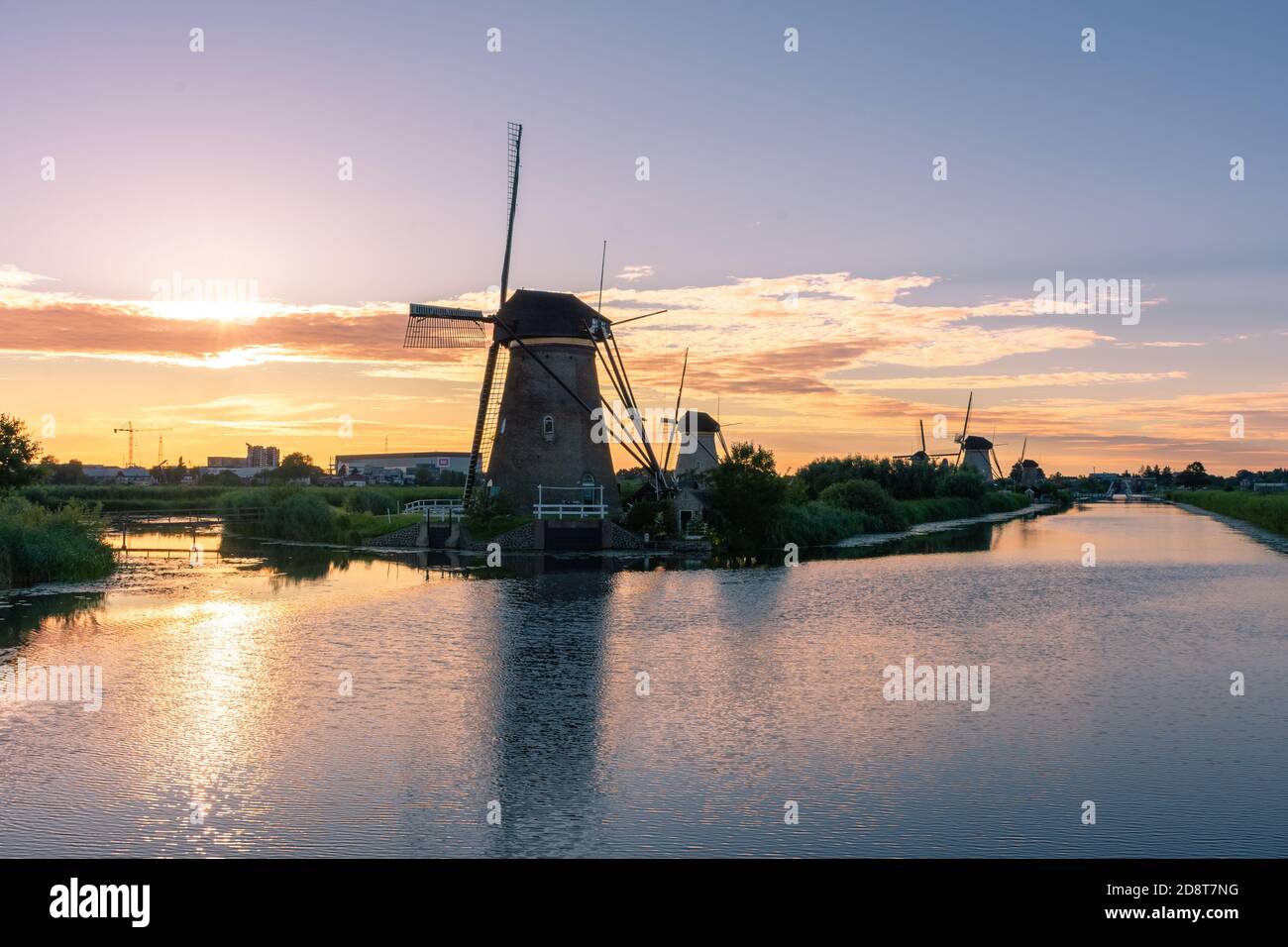 The famous windmills of Kinderdijk in the Netherlands Stock Photo - Alamy