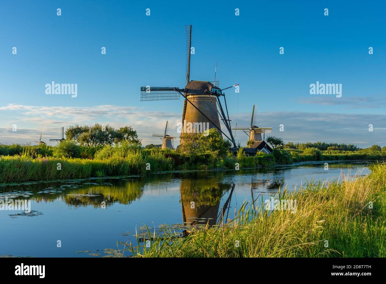 The famous windmills of Kinderdijk in the Netherlands Stock Photo - Alamy