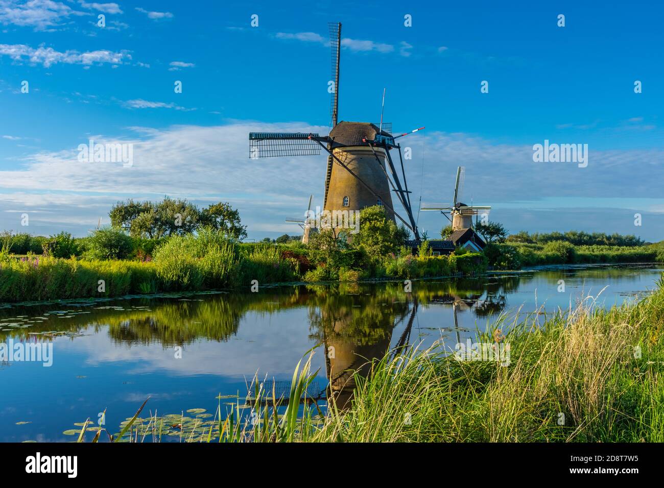 The famous windmills of Kinderdijk in the Netherlands Stock Photo - Alamy
