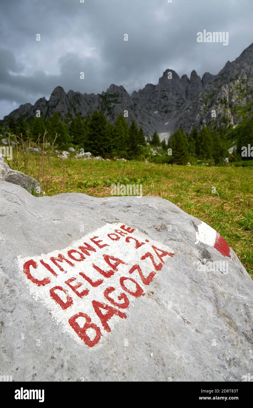 Schilpario (Bg), Valle di Scalve, Italy,the trail to the Mount Cimone ...