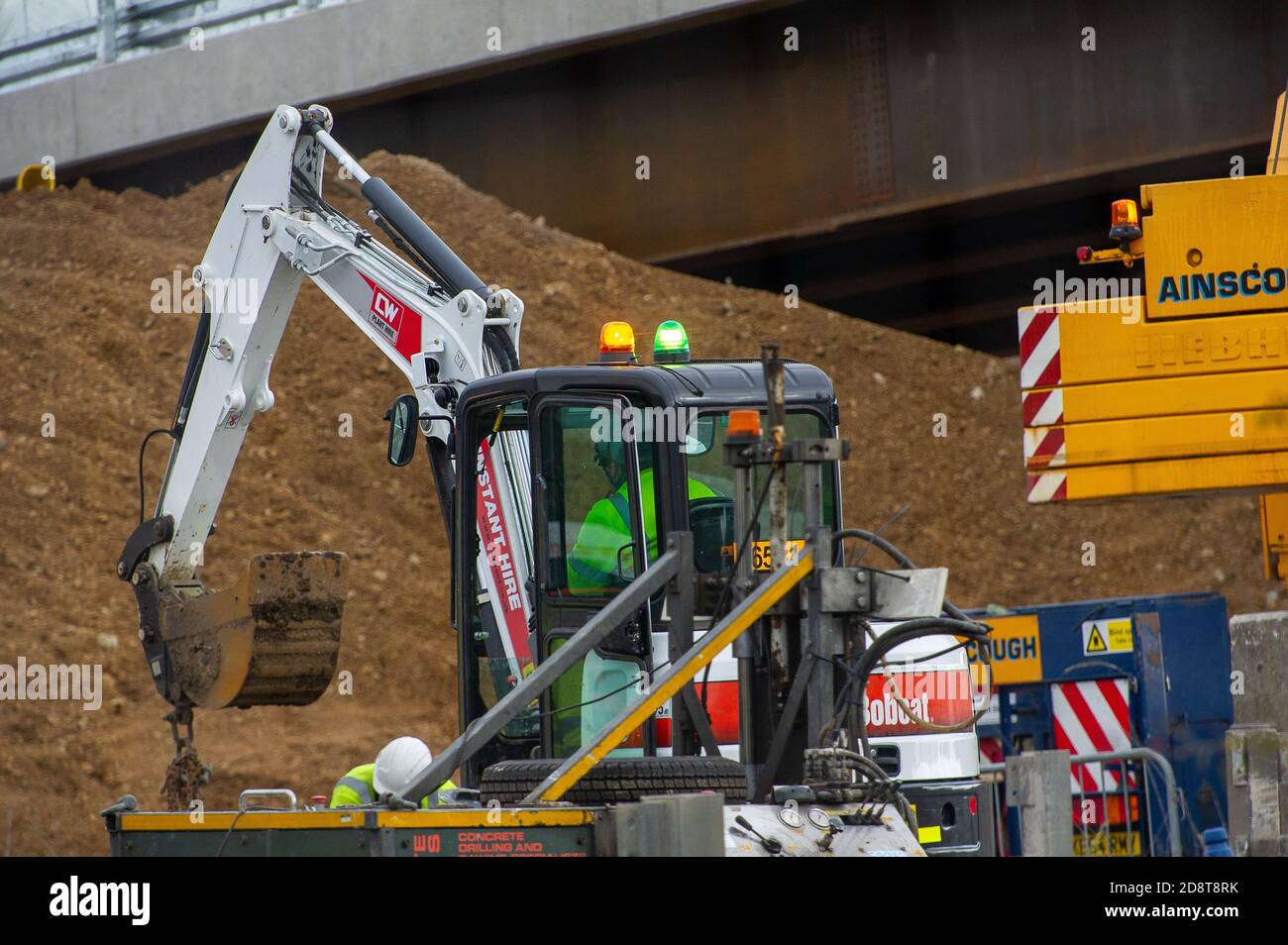 Slough, UK. The M4 between Junction 5 (Langley) and Junction 7 (Slough ...
