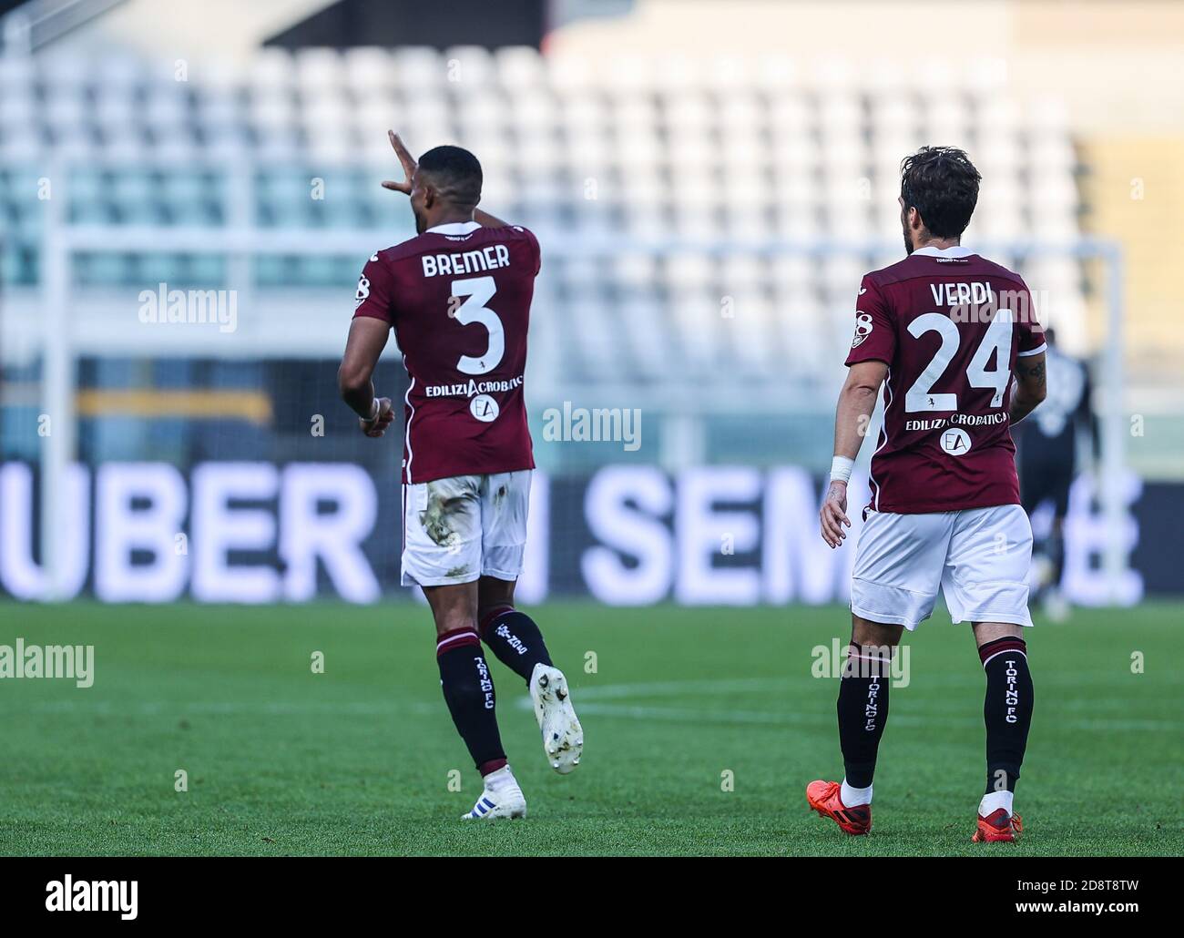 Turin, Italy. 1st Nov, 2020. Bremer Gleison of Torino FC during the ...