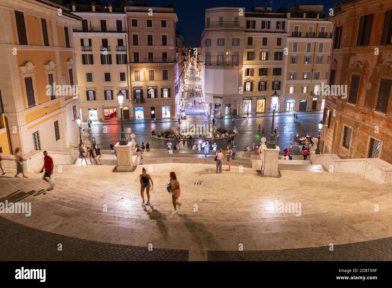 Rome spanish steps night hi-res stock photography and images - Alamy