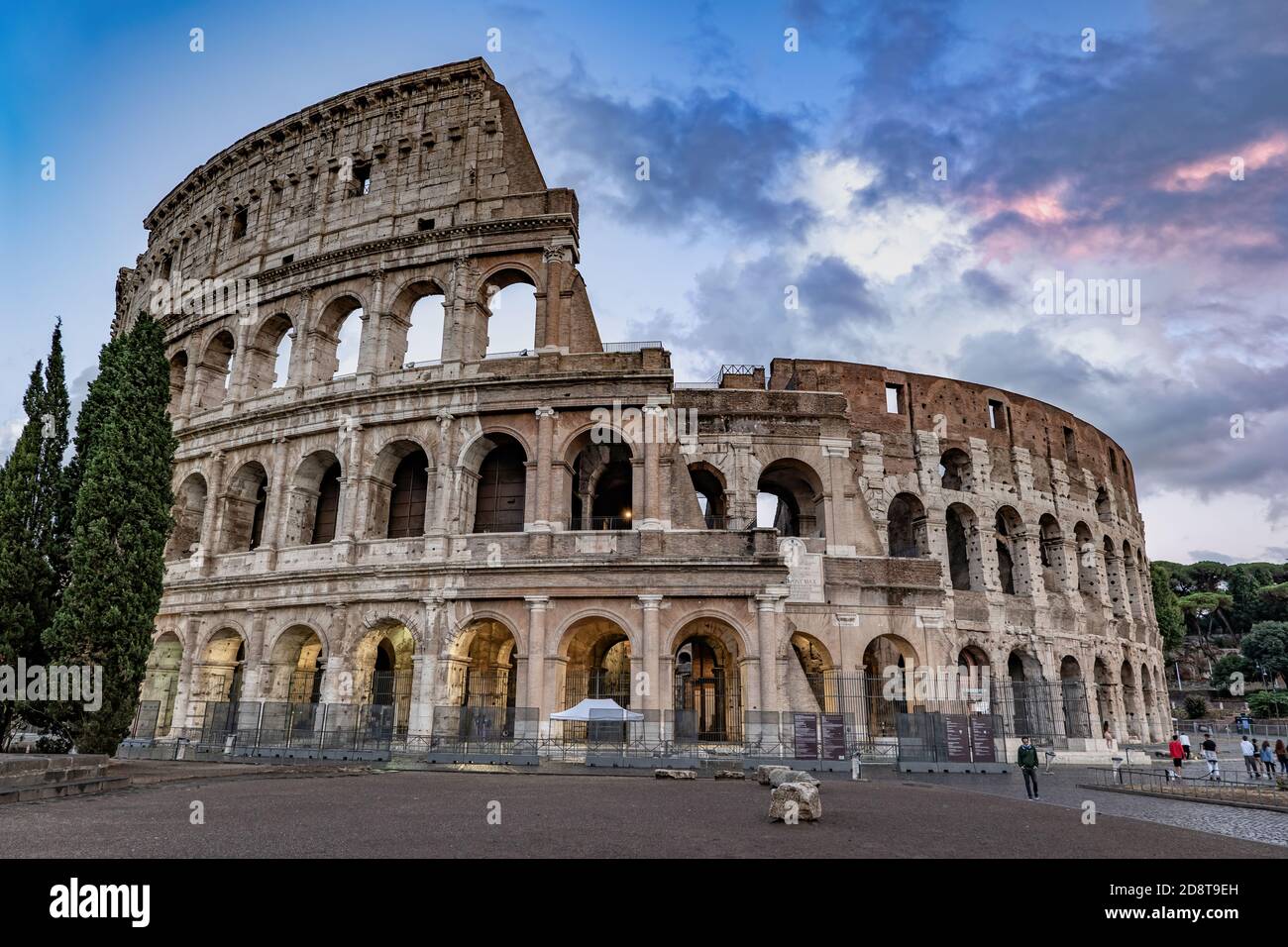 Colosseum in city of Rome in Italy, ancient Flavian Amphitheatre and ...
