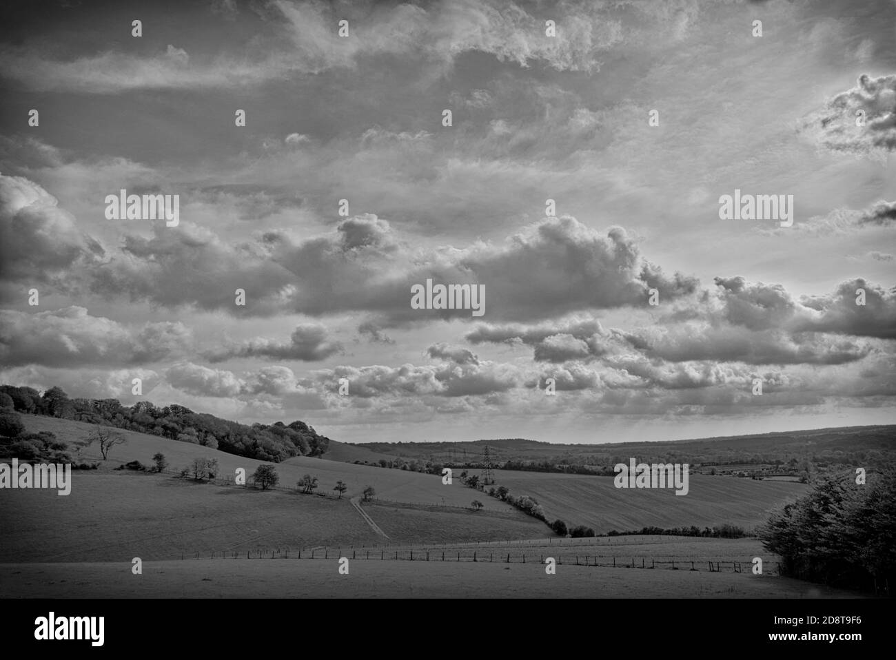Countryside view uk Black and White Stock Photos & Images - Alamy