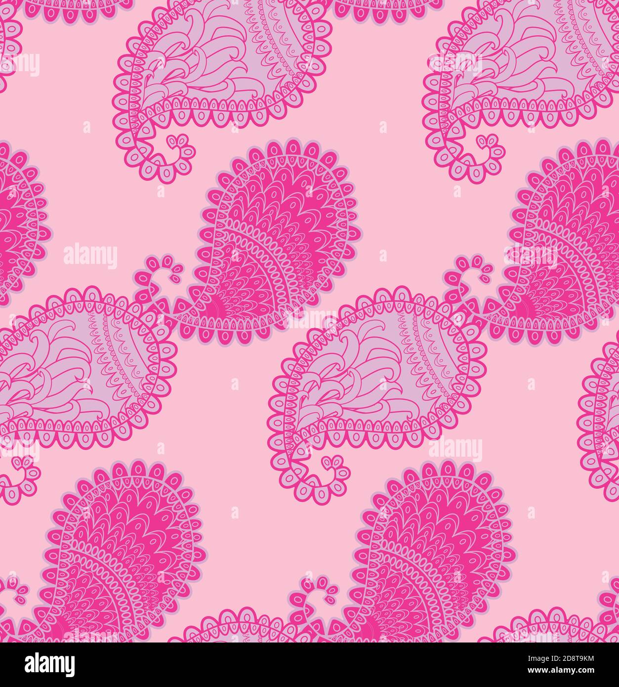 Seamless pattern of beautiful paisley cucumbers Turkish, Indian ...