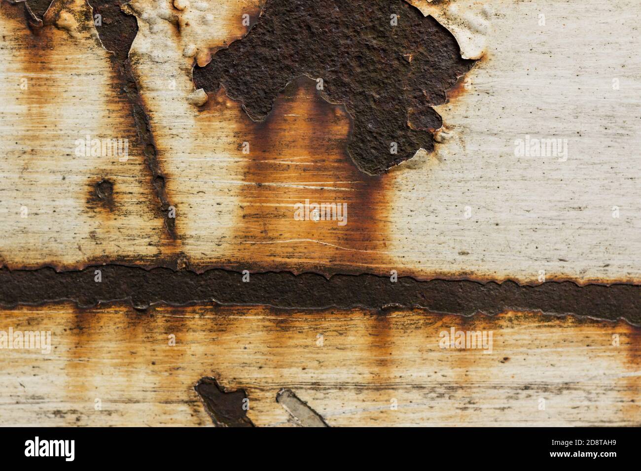Rusty iron with white paint Stock Photo - Alamy