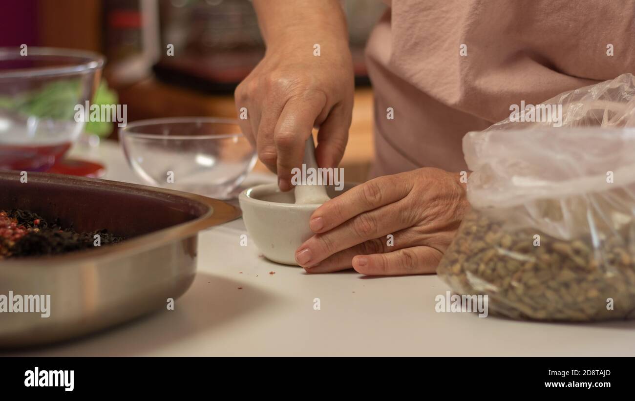 Woman drink chamomile tea hi-res stock photography and images - Alamy