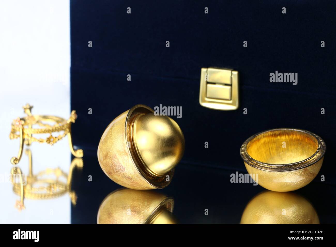Gold gem egg. Vintage gold decoration. background gold egg Stock Photo ...