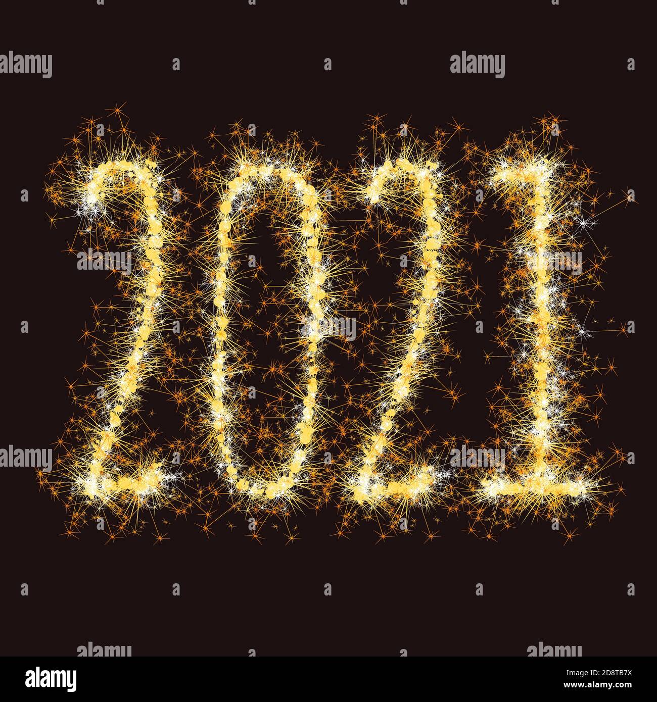 sparkling burning golden numbers Stock Vector Image & Art - Alamy