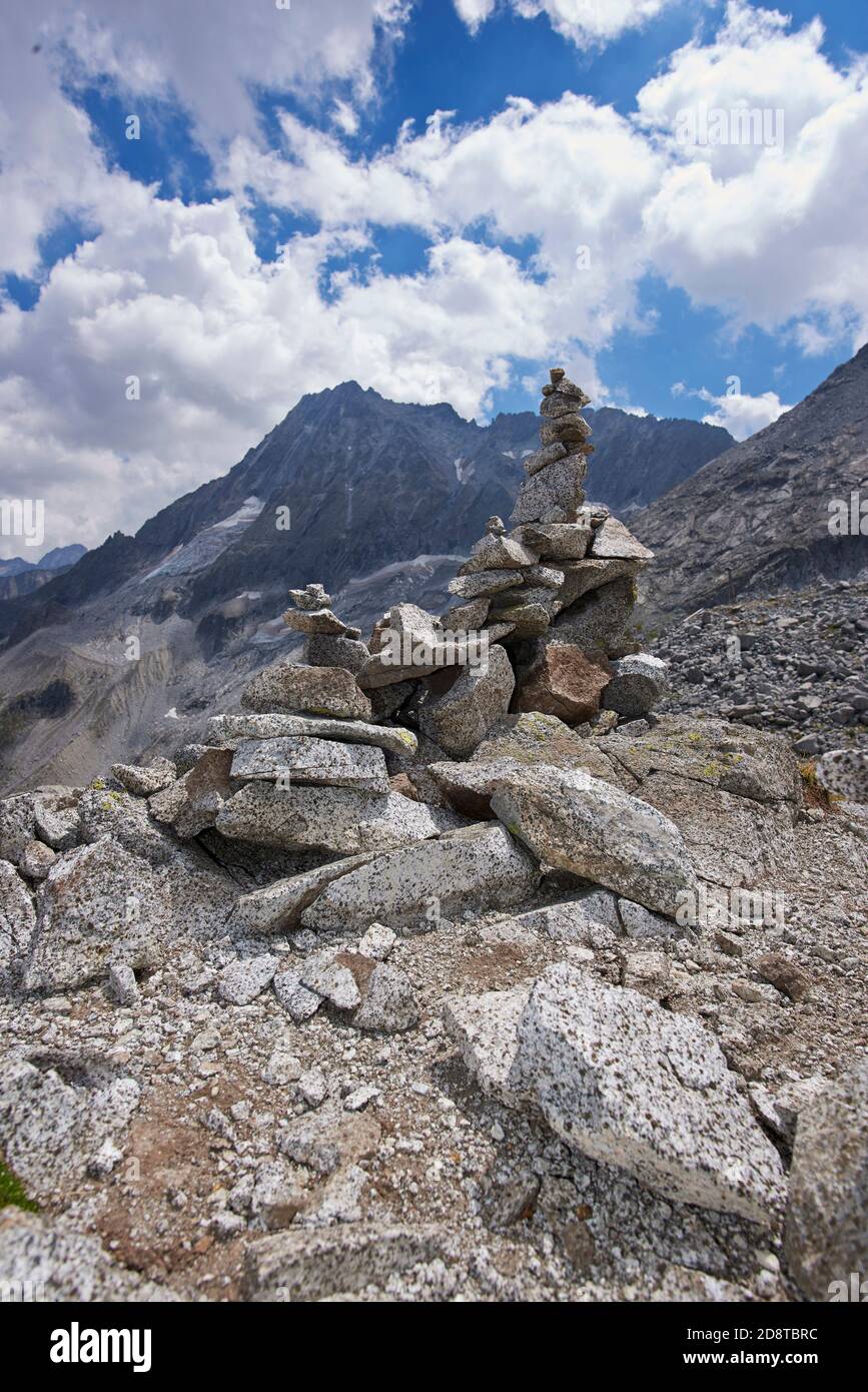 Passo del Tonale (Bs),Italy the Passo Presena riverbed on the Mount ...