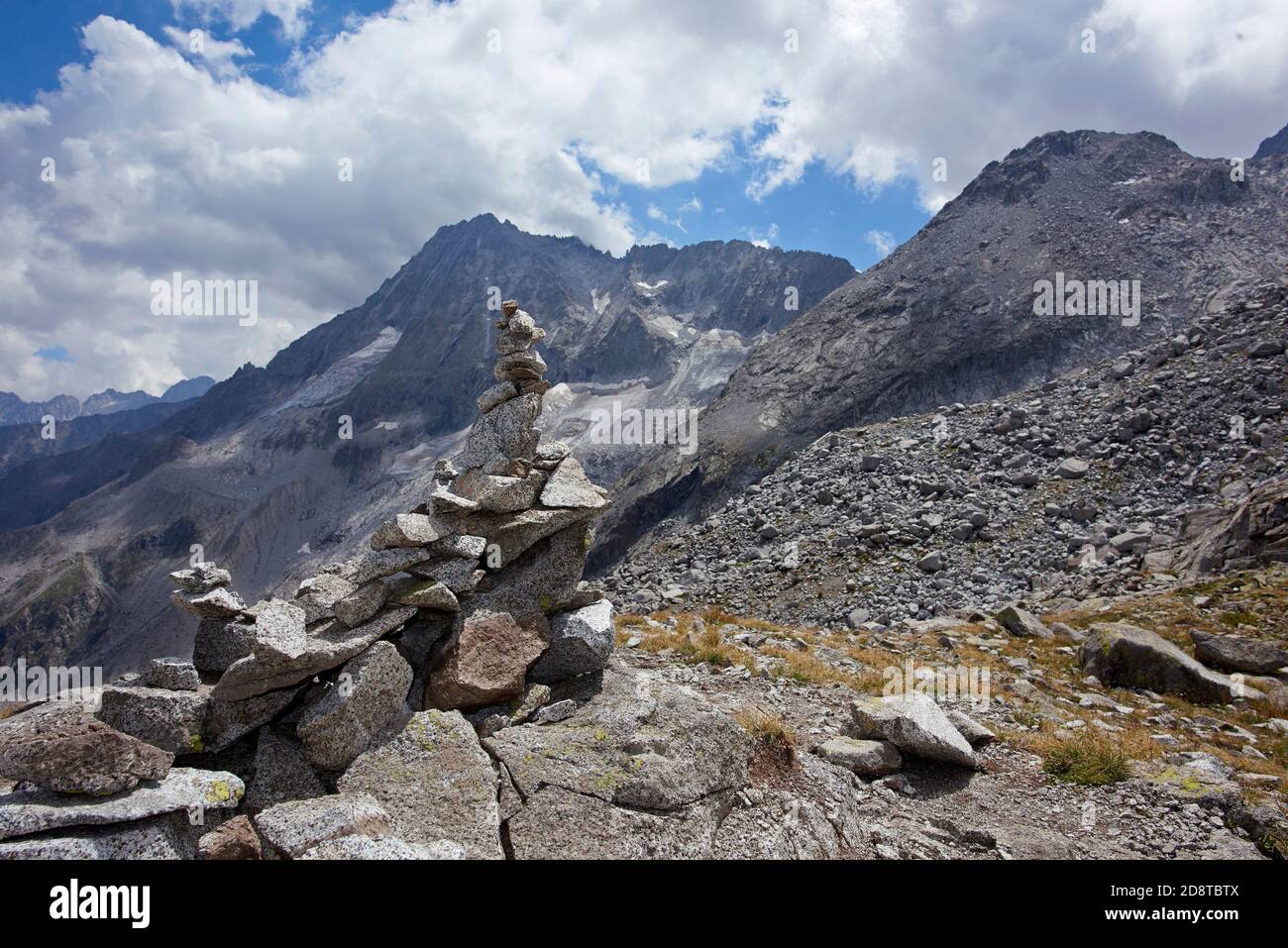 Passo del Tonale (Bs),Italy the Passo Presena riverbed on the Mount ...