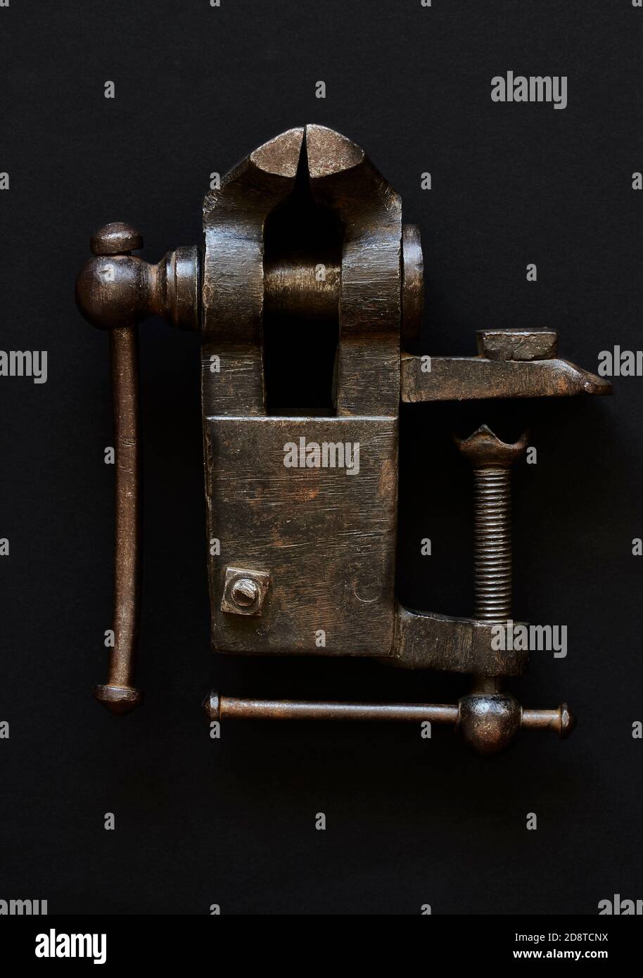 Beautiful old cast iron locksmith vise Stock Photo - Alamy