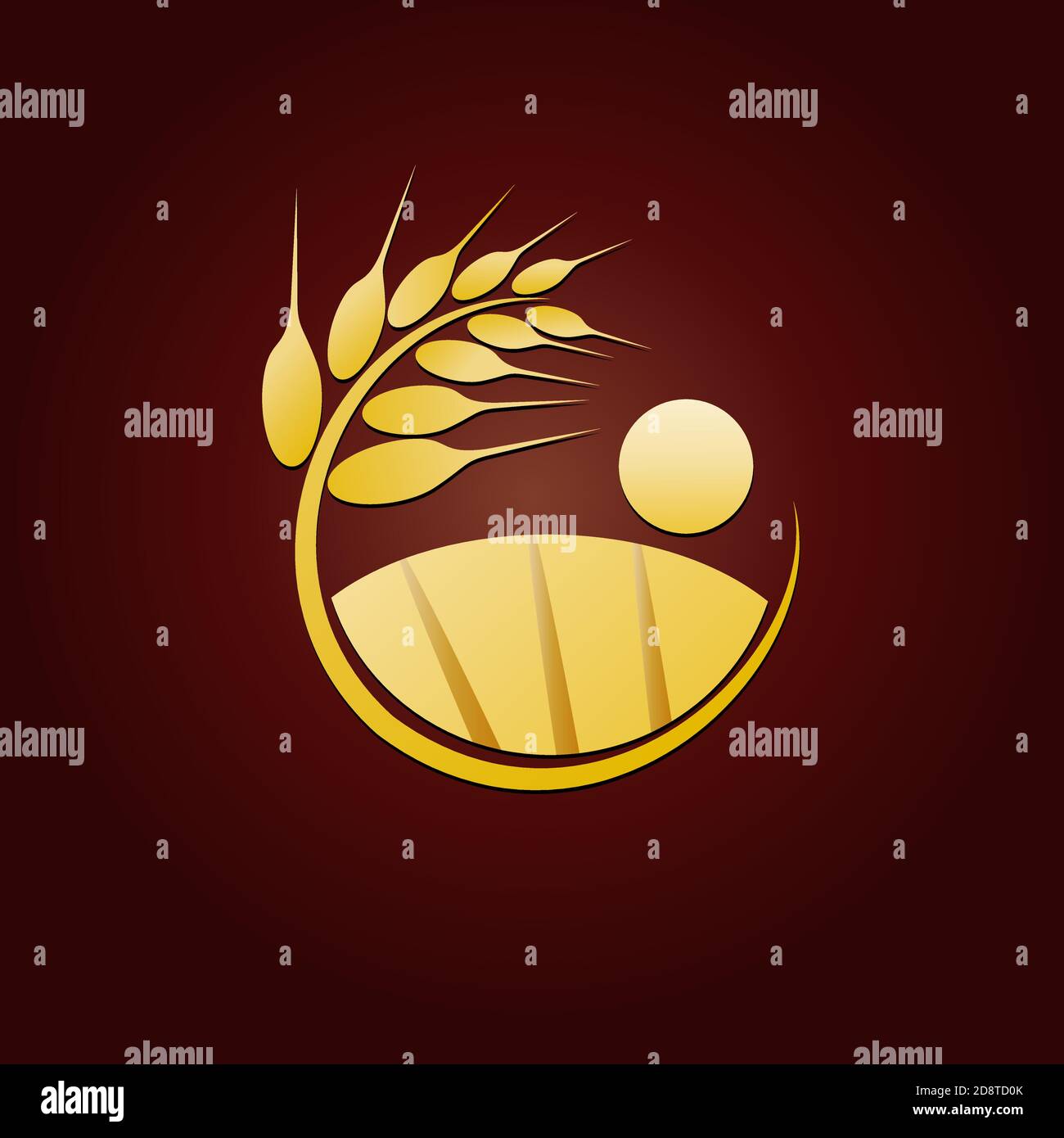 Vector sign golden wheat Stock Vector Image & Art - Alamy