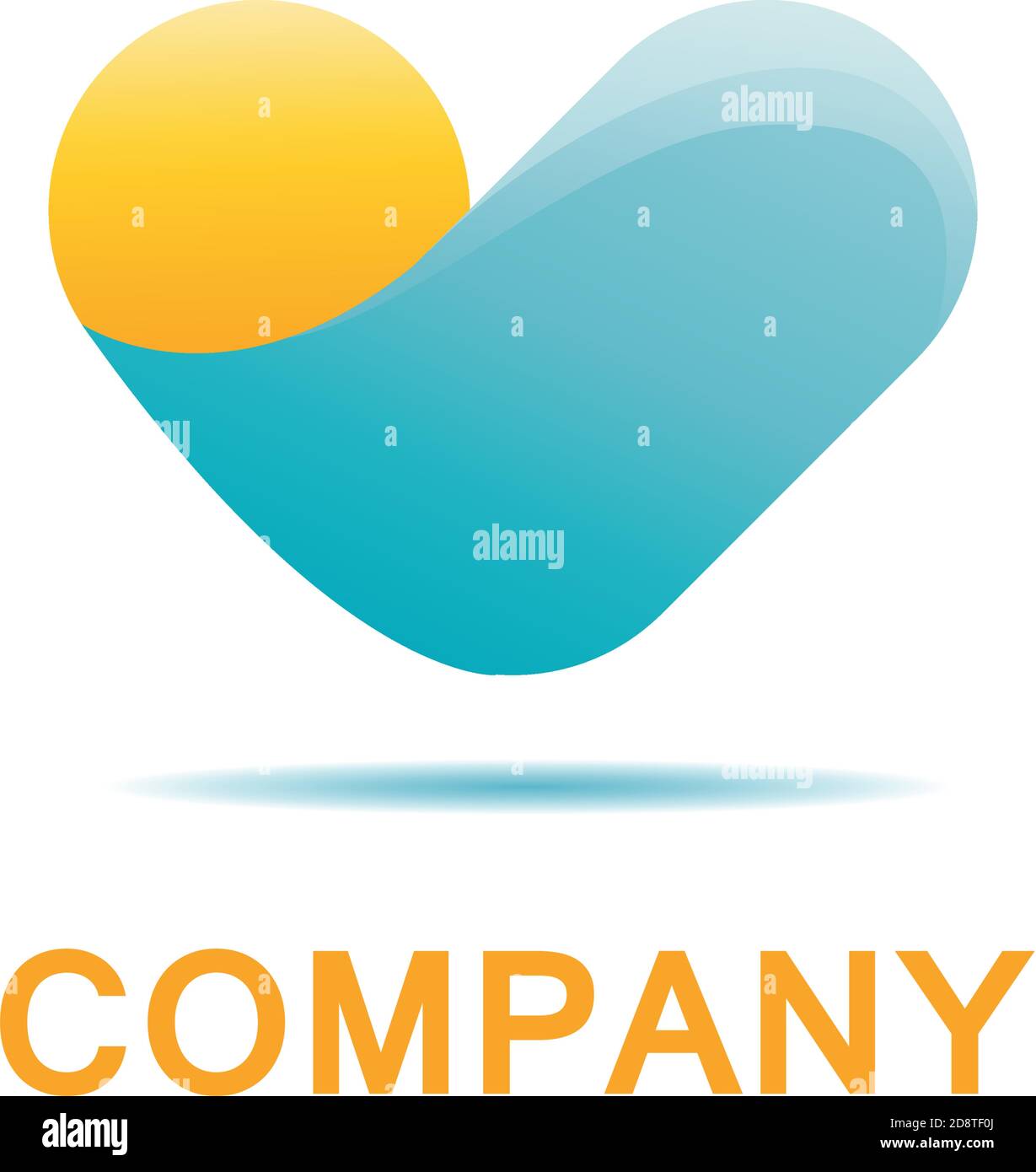 Vector sun and wave, abstract heart Stock Vector Image & Art - Alamy