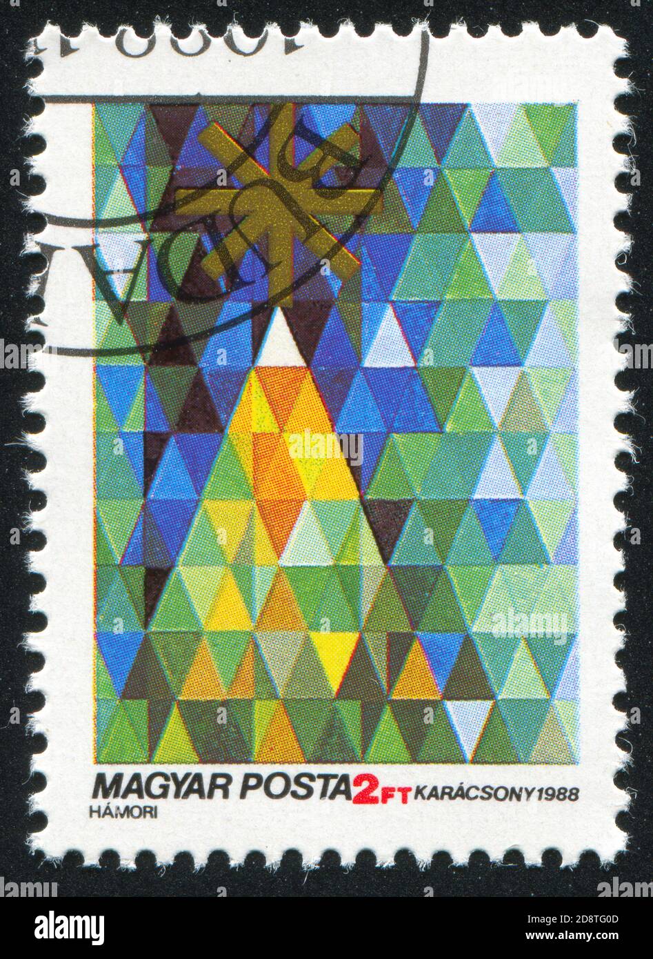 HUNGARY - CIRCA 1988: stamp printed by Hungary, shows Christmas, circa ...