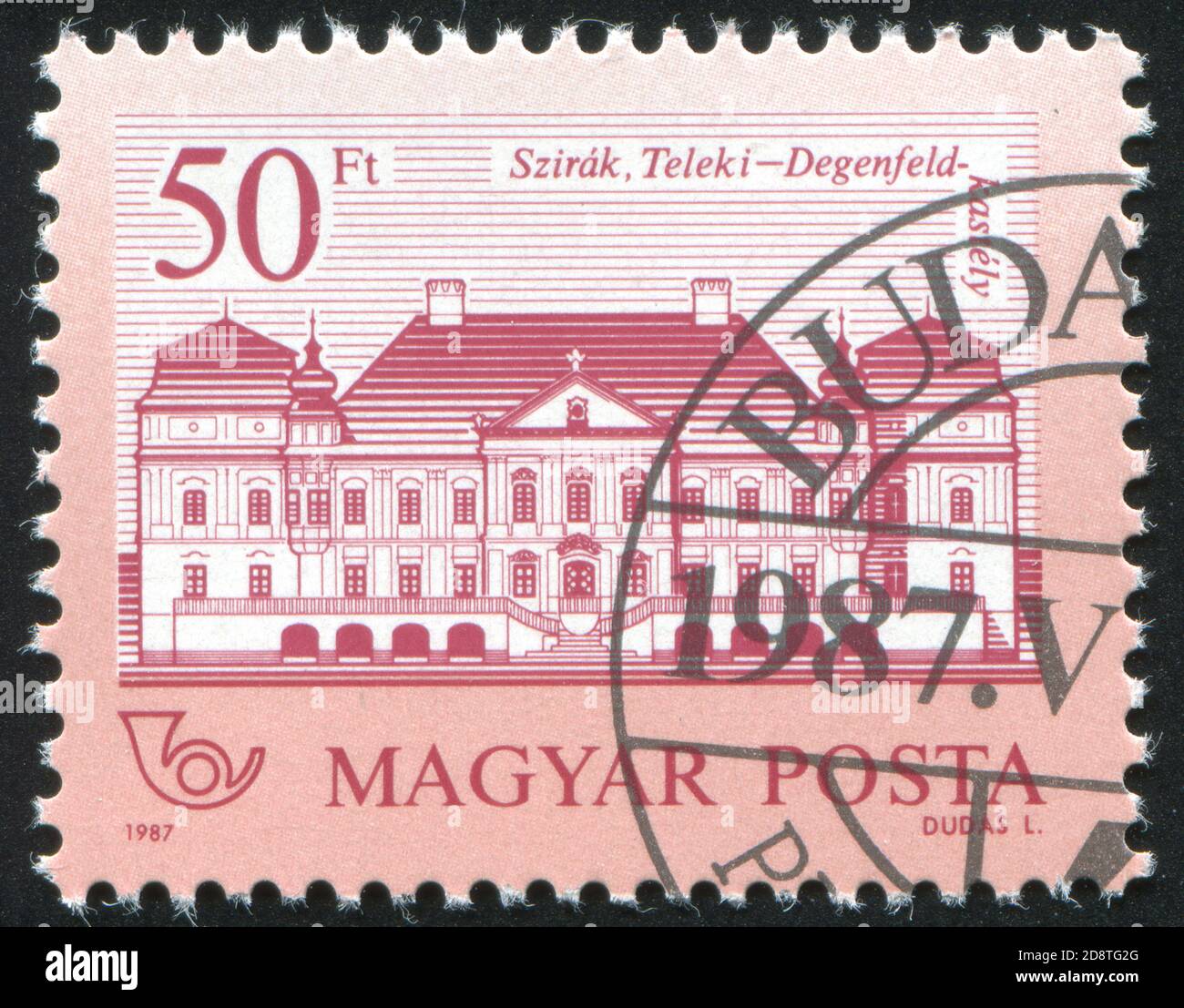 HUNGARY - CIRCA 1987: stamp printed by Hungary, shows Teleki-Degenfeld ...
