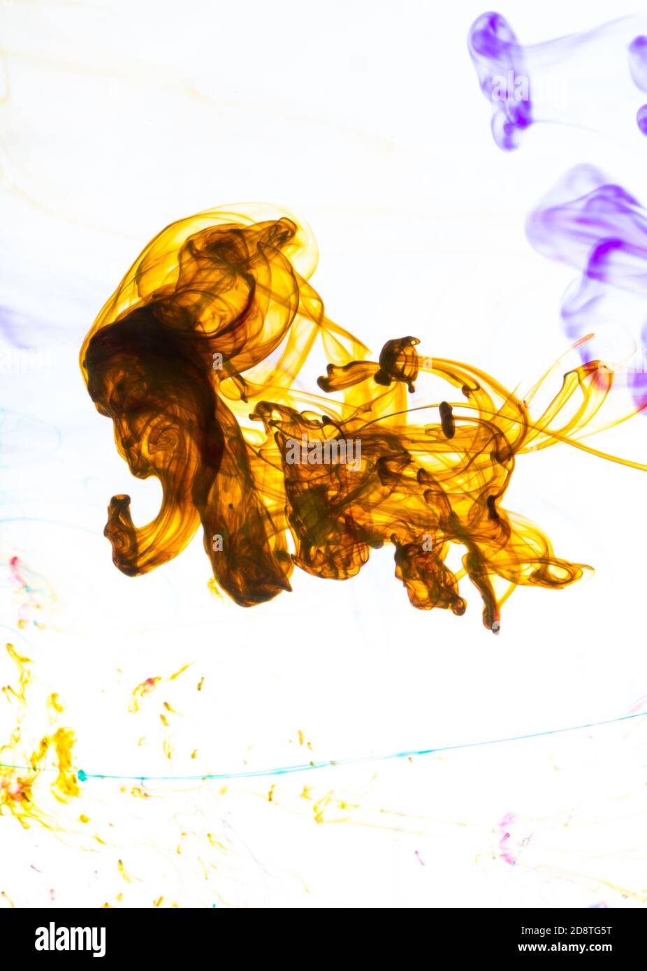 Acrylic colors and ink in water. Abstract background Stock Photo - Alamy