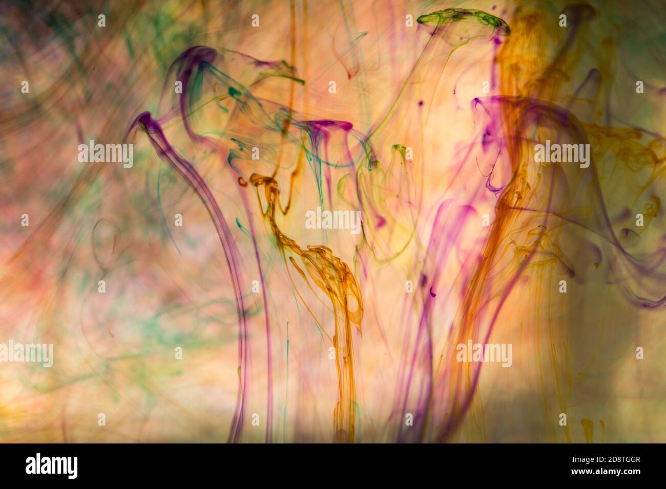 Acrylic colors and ink in water. Abstract background Stock Photo - Alamy