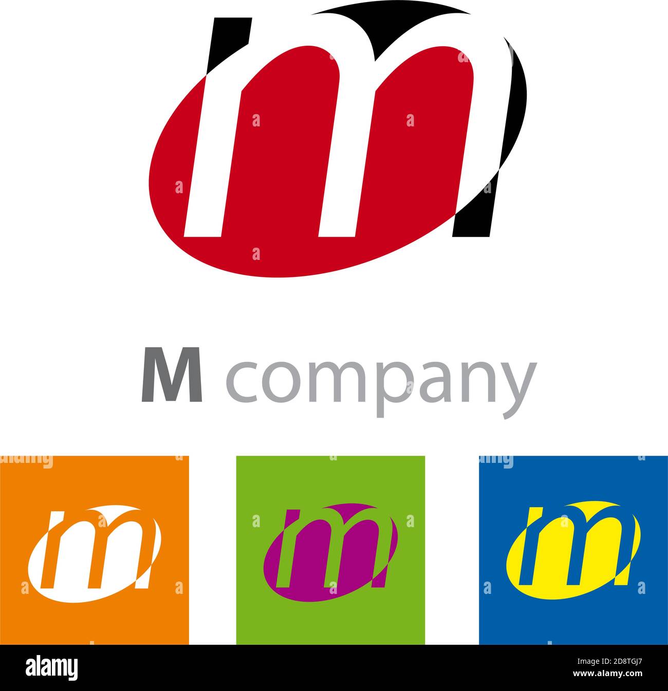 Vector Oval sign initial letter M Stock Vector Image & Art - Alamy