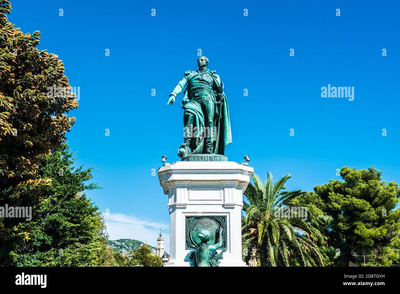Bronze sculpture of Massena, General Leclerc square, Nice, Cote d'Azur ...