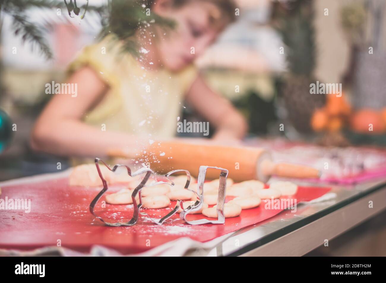 christmas cooking mold shapes of boots, angel and bell Stock Photo - Alamy