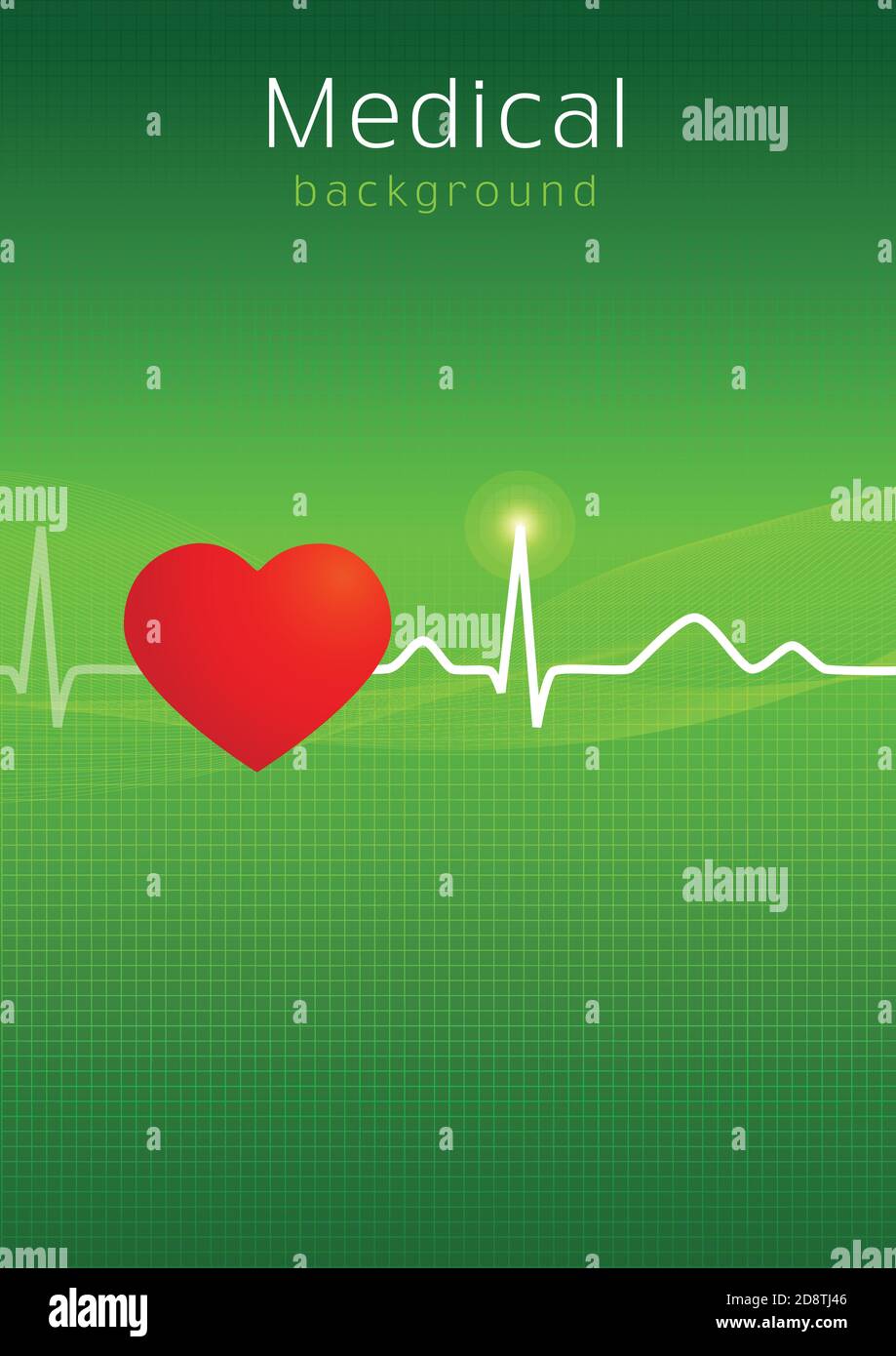 Medical folder background. Outpatient card cover design in standard ...