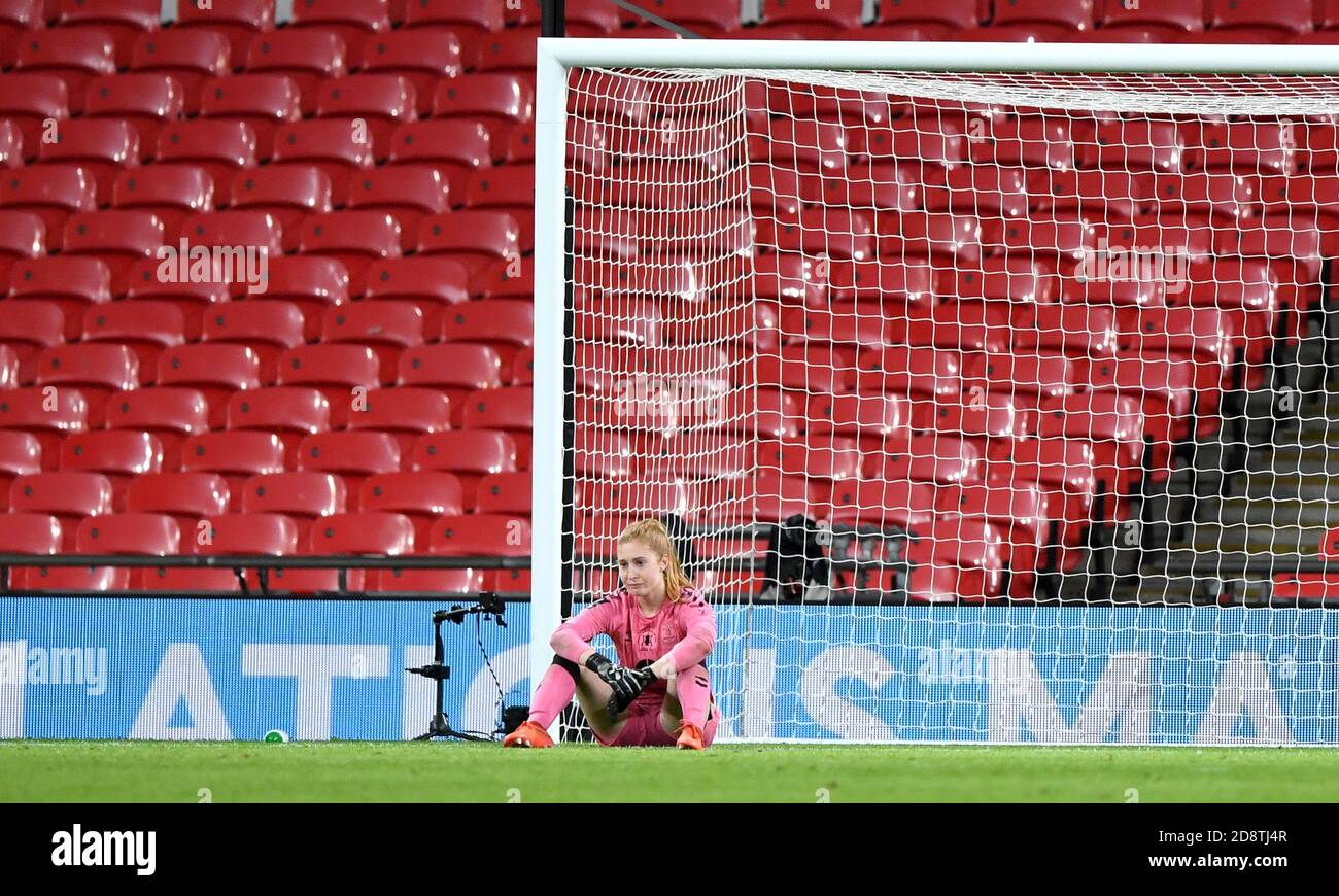 Everton's Sandy Maciver reacts after the Women's FA Cup Final at ...