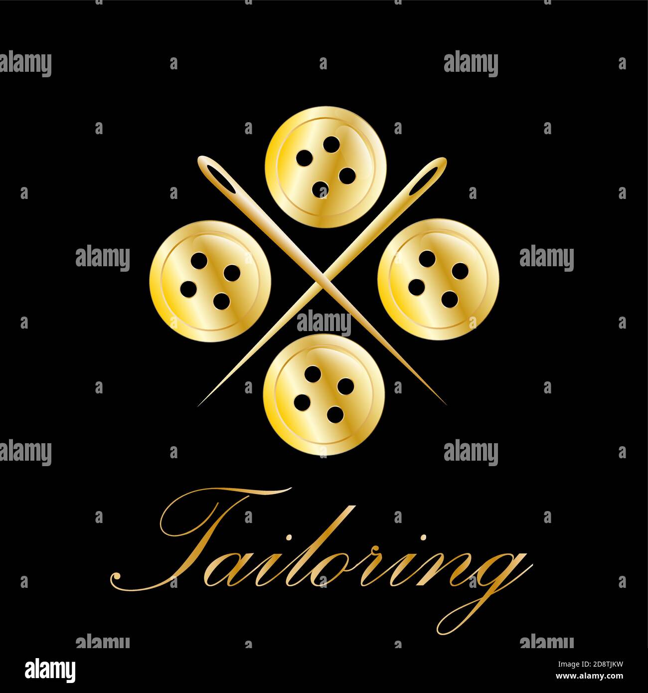 Vector sign golden tailoring Stock Vector Image & Art - Alamy