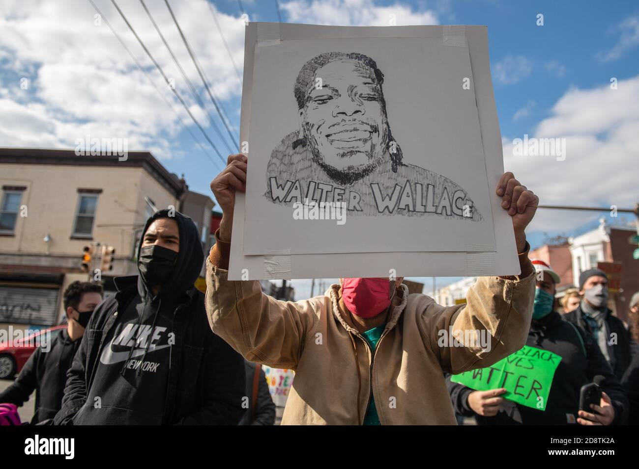 Philadelphia, United States. 31st Oct, 2020. Protestors demonstrate ...