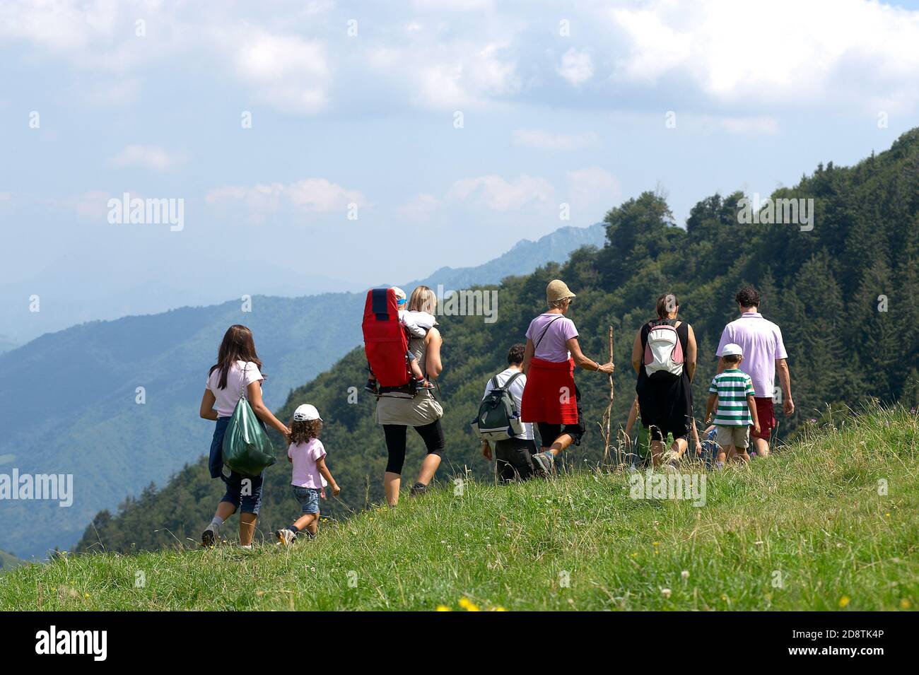 Pontogna (Bs), Trompia Valley, Italy,some hikers Stock Photo - Alamy