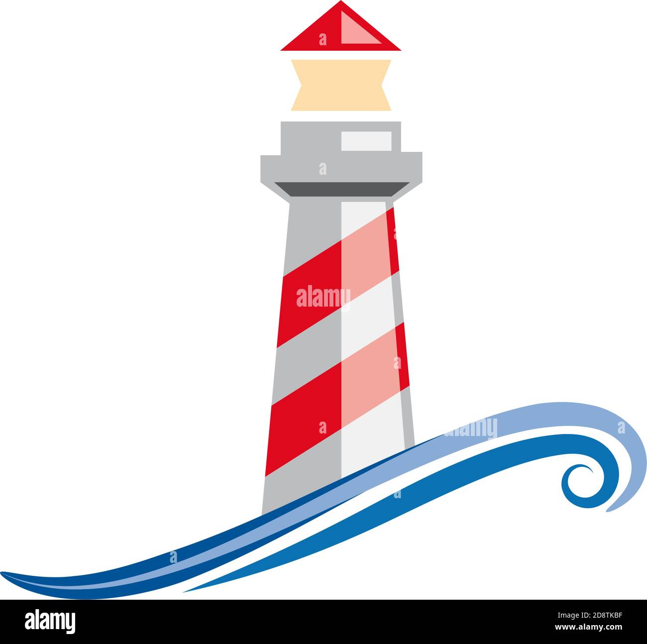 Lighthouse night waves Stock Vector Images - Alamy