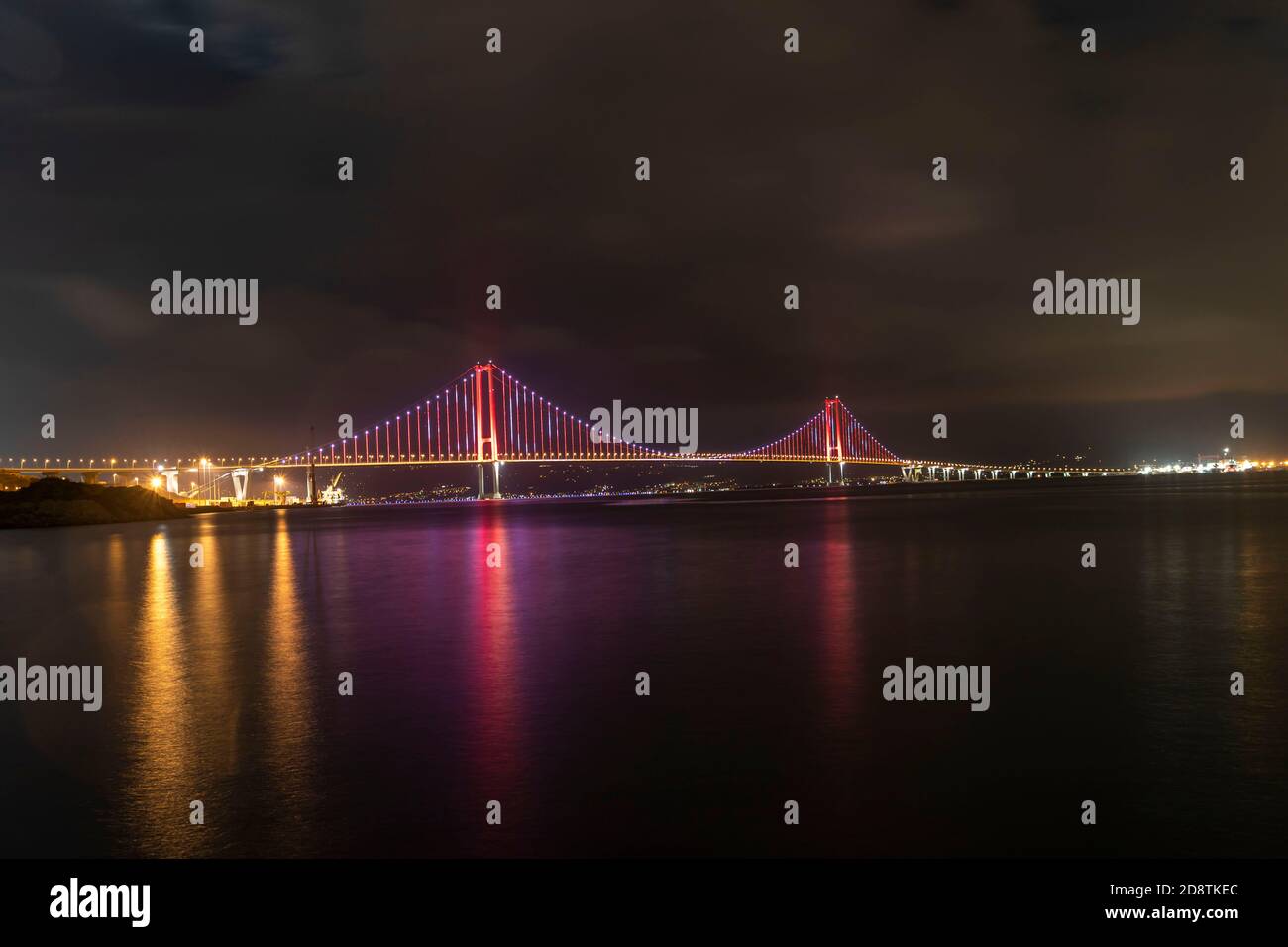 Osmangazi Bridge (Izmit Bay Bridge). IZMIT, KOCAELI, TURKEY. Longest ...