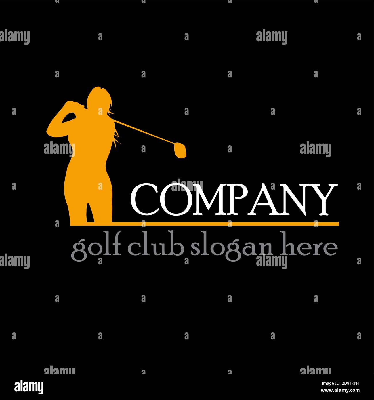 Vector sign woman play golf Stock Vector Image & Art - Alamy