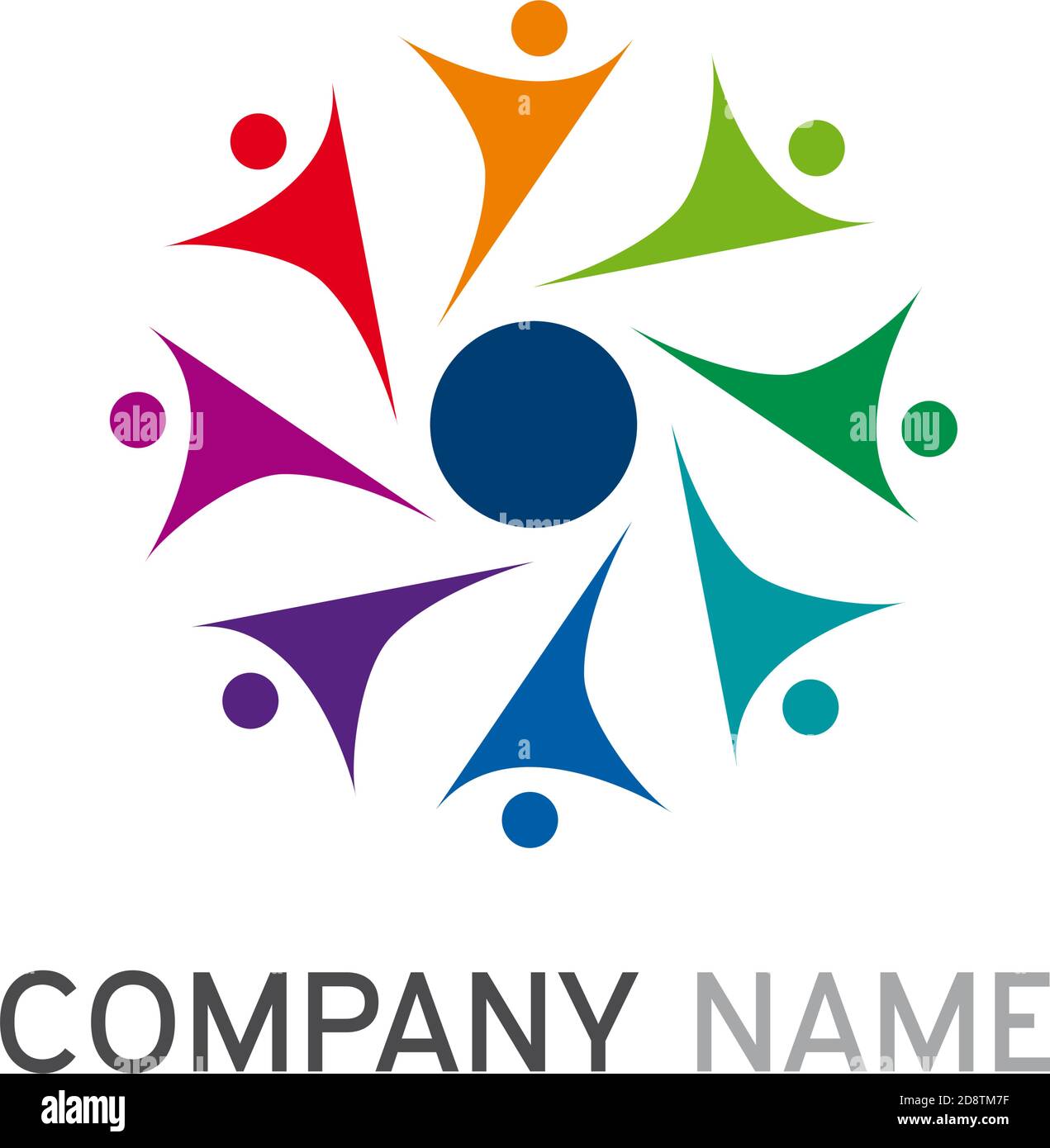 Vector sign abstract teamwork Stock Vector Image & Art - Alamy