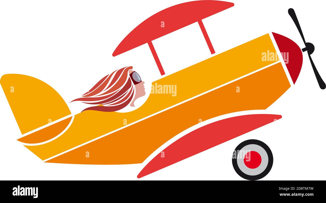 Pilot and woman Stock Vector Images - Alamy