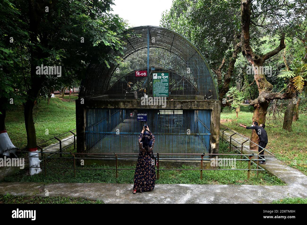 Dhaka. 1st Nov, 2020. Visitors are seen at the Bangladesh National Zoo ...