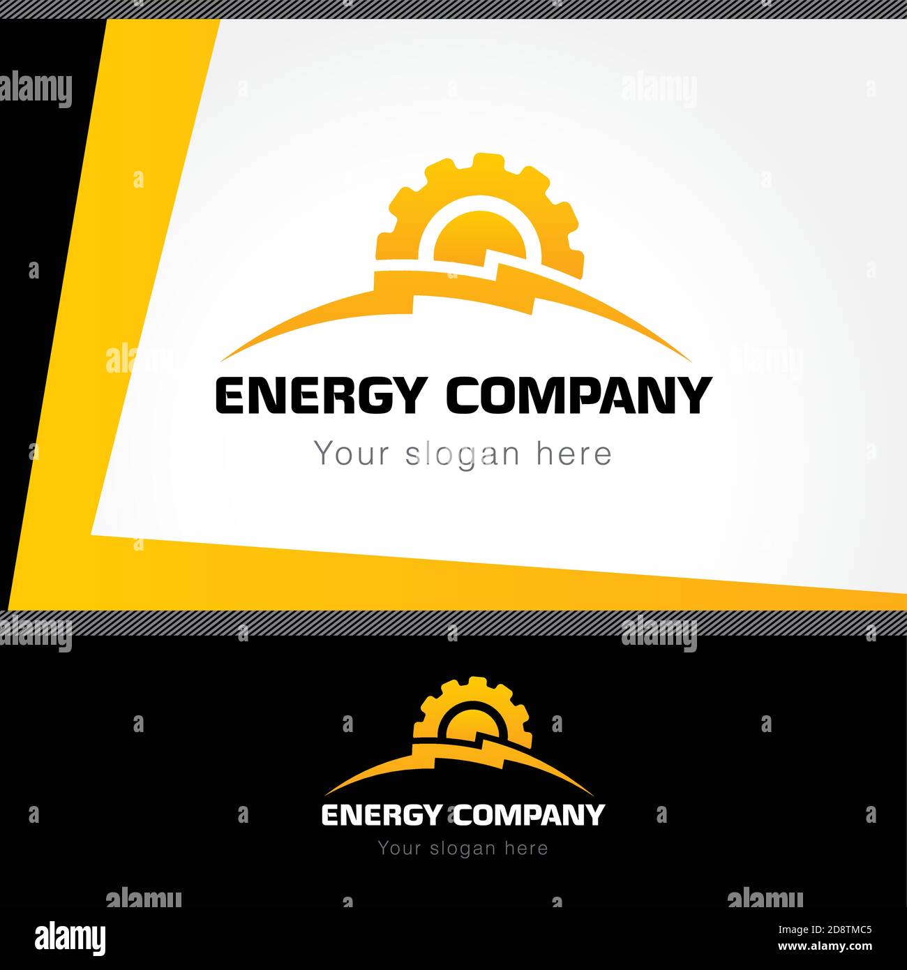 Energy company logo. Electrical or mechanic industrial company brand ...