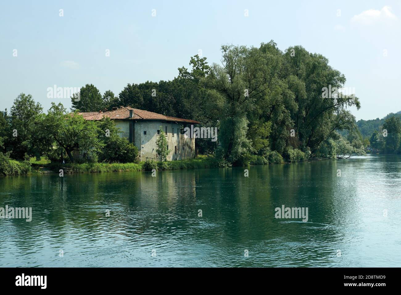 Brivio (Lc), Italy, an house on the River Adda Stock Photo - Alamy