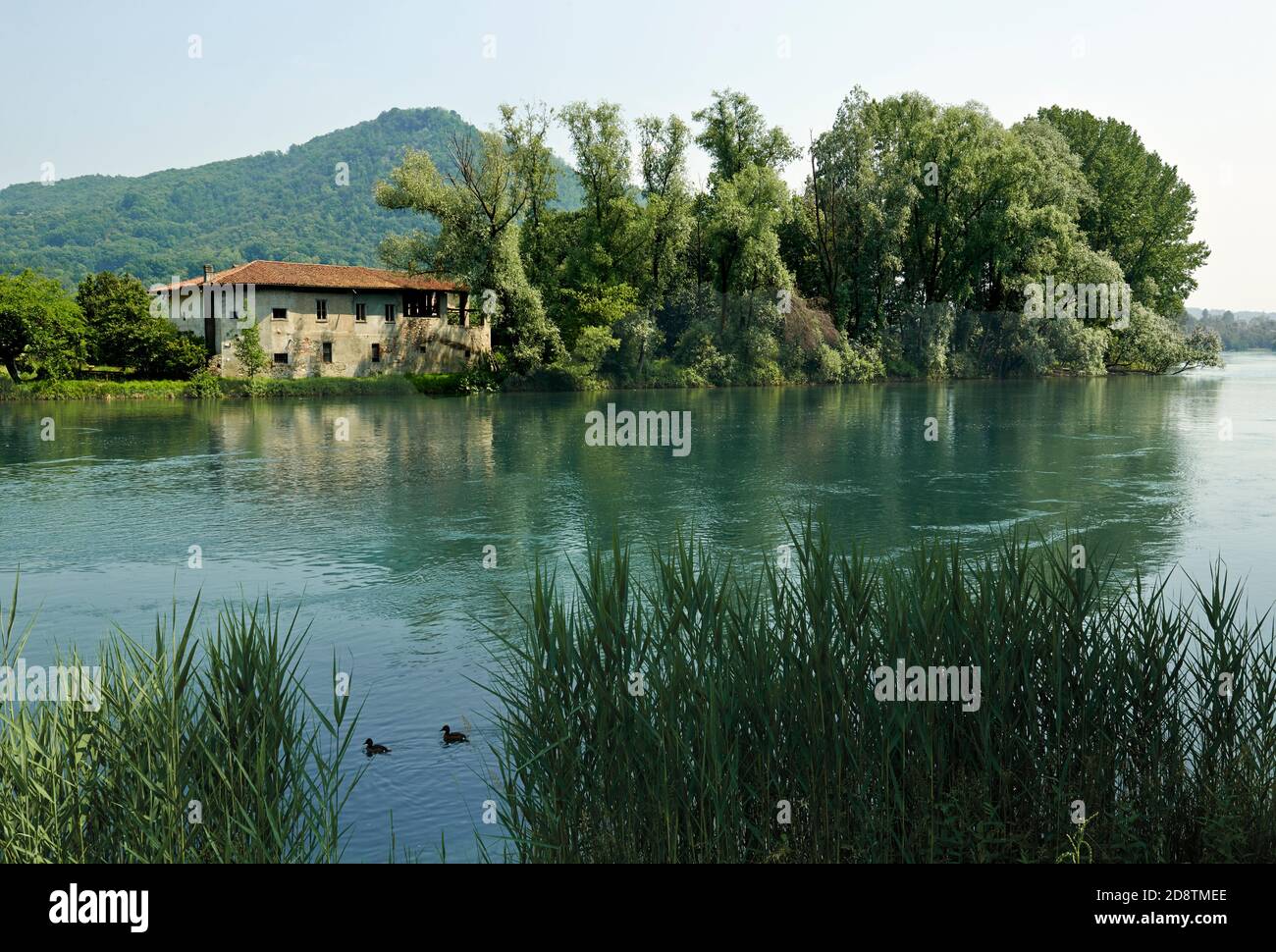 Brivio (Lc), Italy, an house on the River Adda Stock Photo - Alamy