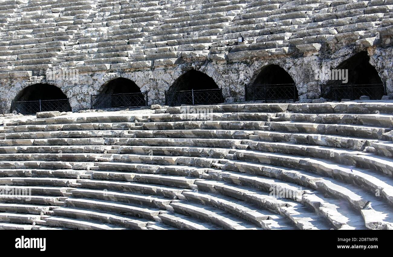 Side Amphitheatre was built by Romans in 2nd Century AD replacing the ...