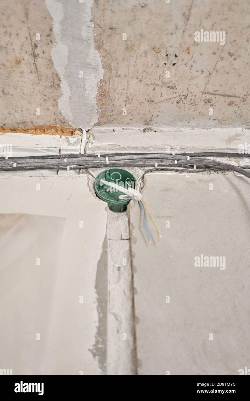 Installation of junction box, high voltage. Professional draft ...