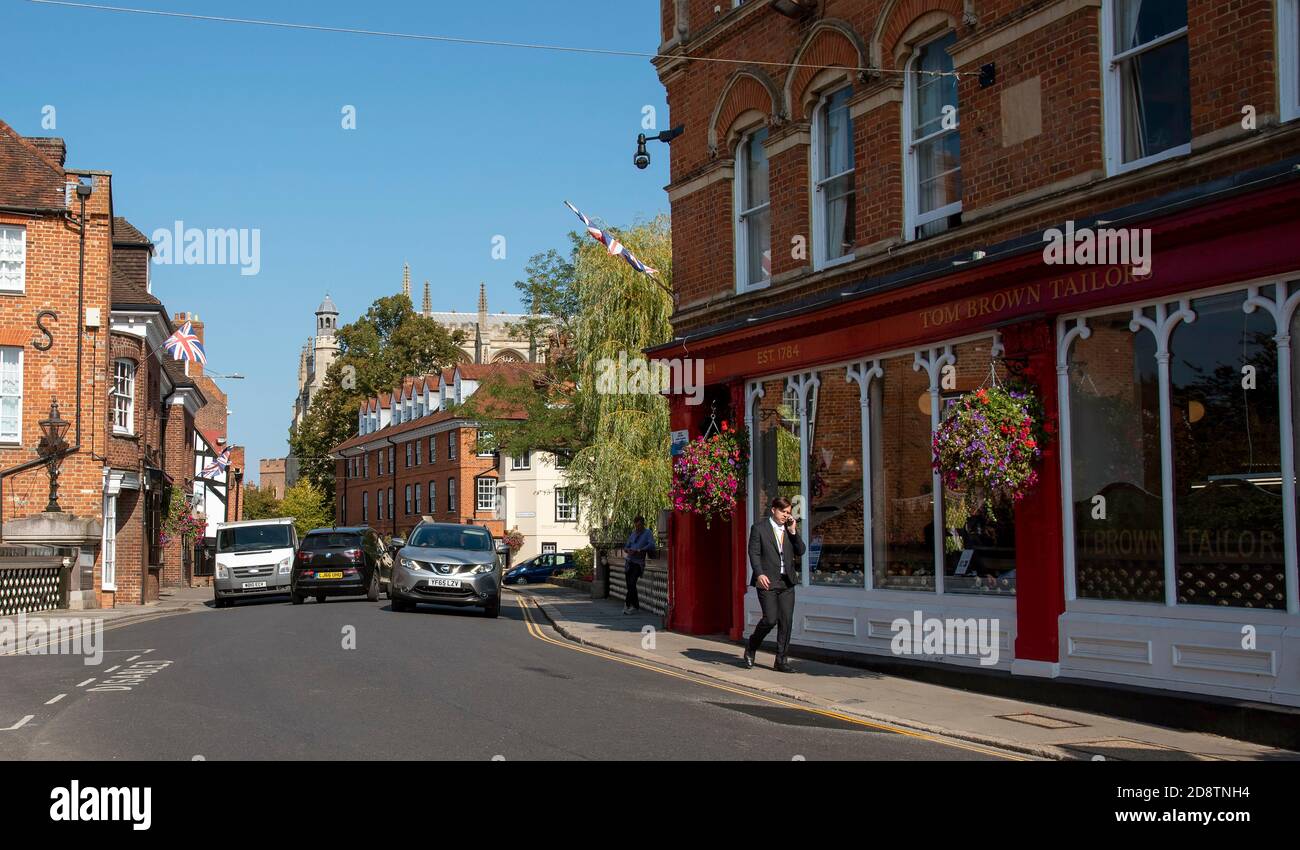Eton, Buckinghamshire, England, UK. Famous shop, Tom Brown Tailors ...