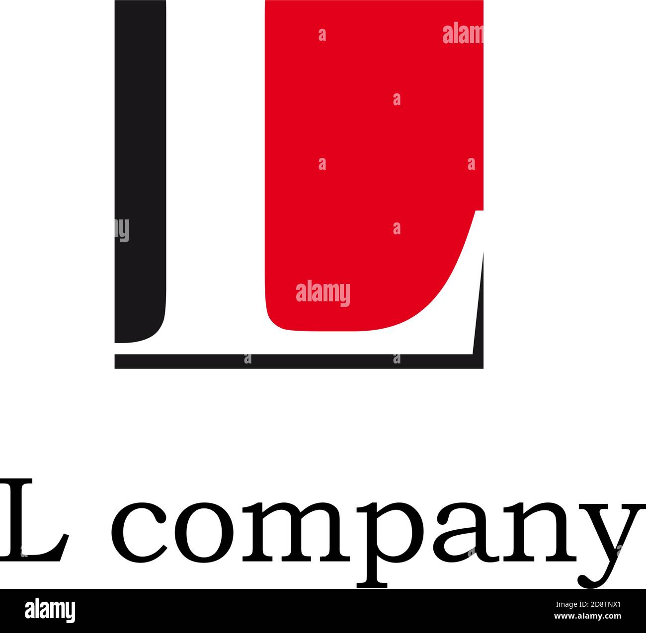 Vector icon Vector initial letter L on red and black Stock Vector Image ...