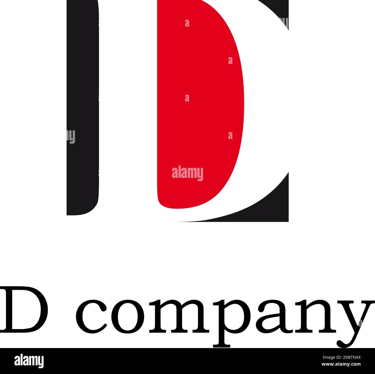 Vector icon Vector initial letter D on red and black Stock Vector Image ...