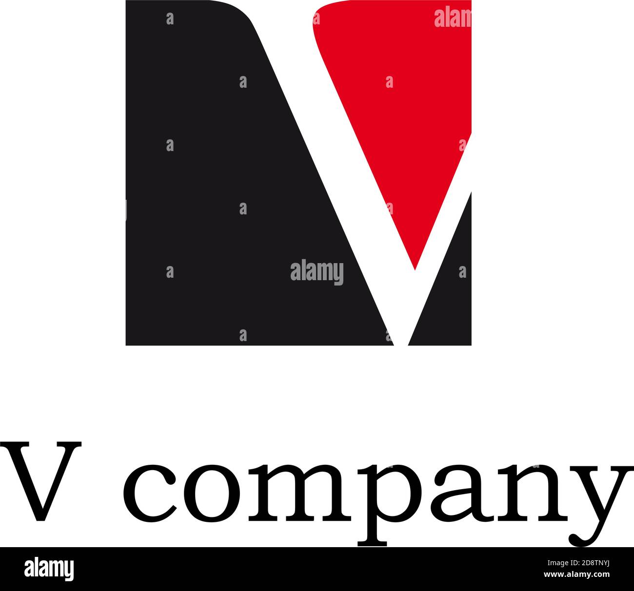 Vector icon Vector initial letter V on red and black Stock Vector Image ...