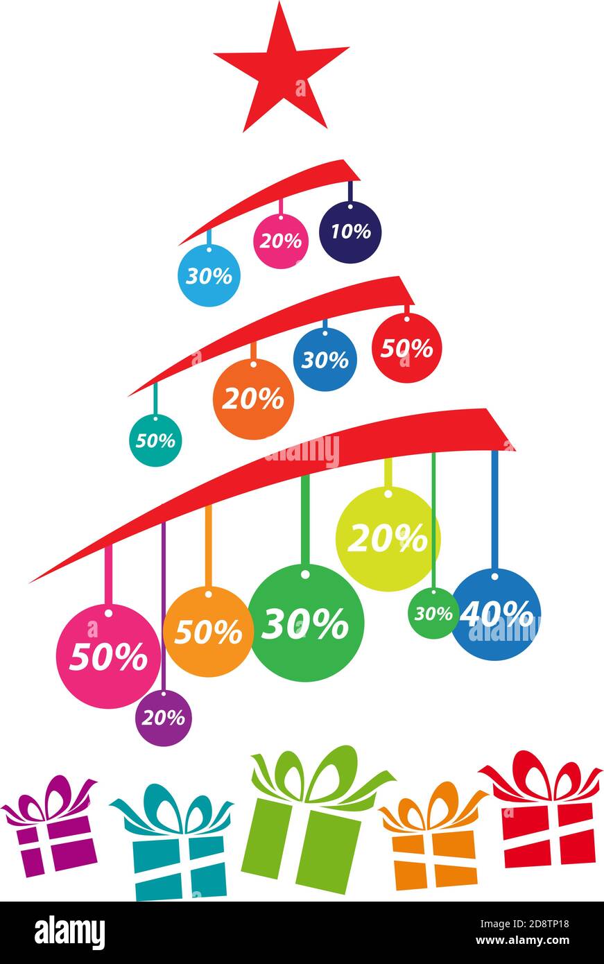 Vector cover discounts on christmas tree Stock Vector Image & Art - Alamy
