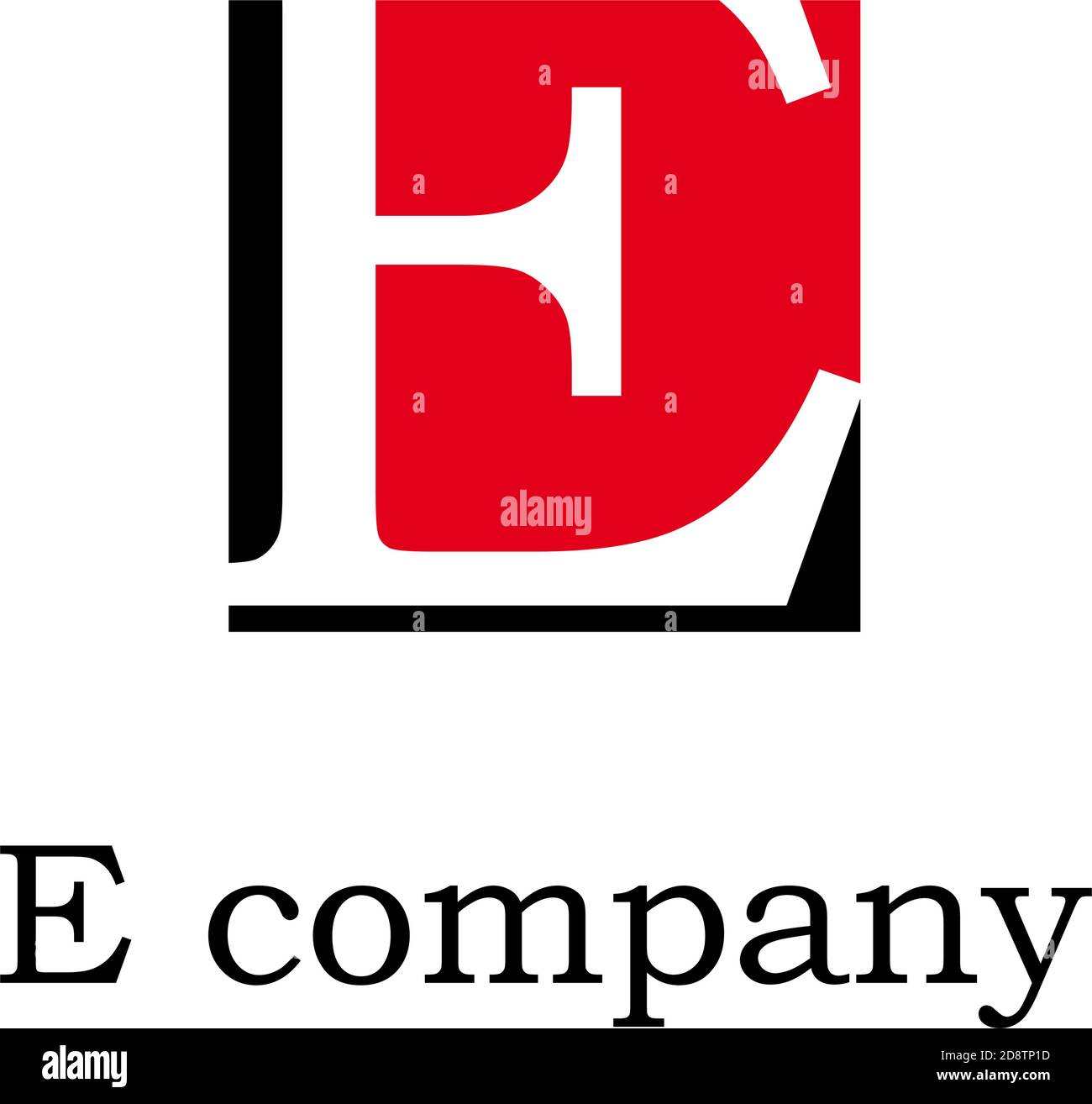 Vector icon Vector initial letter E on red and black Stock Vector Image ...